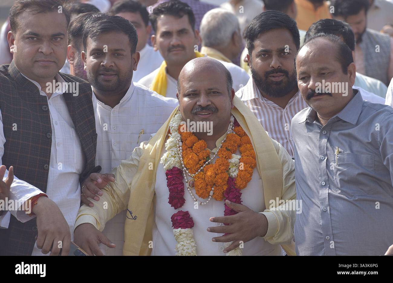 GHAZIABAD, INDIA - MARCH 16: Bharatiya Janata Party selected Mayank ...