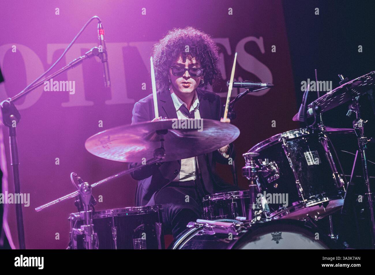 Rome, Italy. 13th Mar, 2025. Angelo Maria Randazzo play the drum during ...