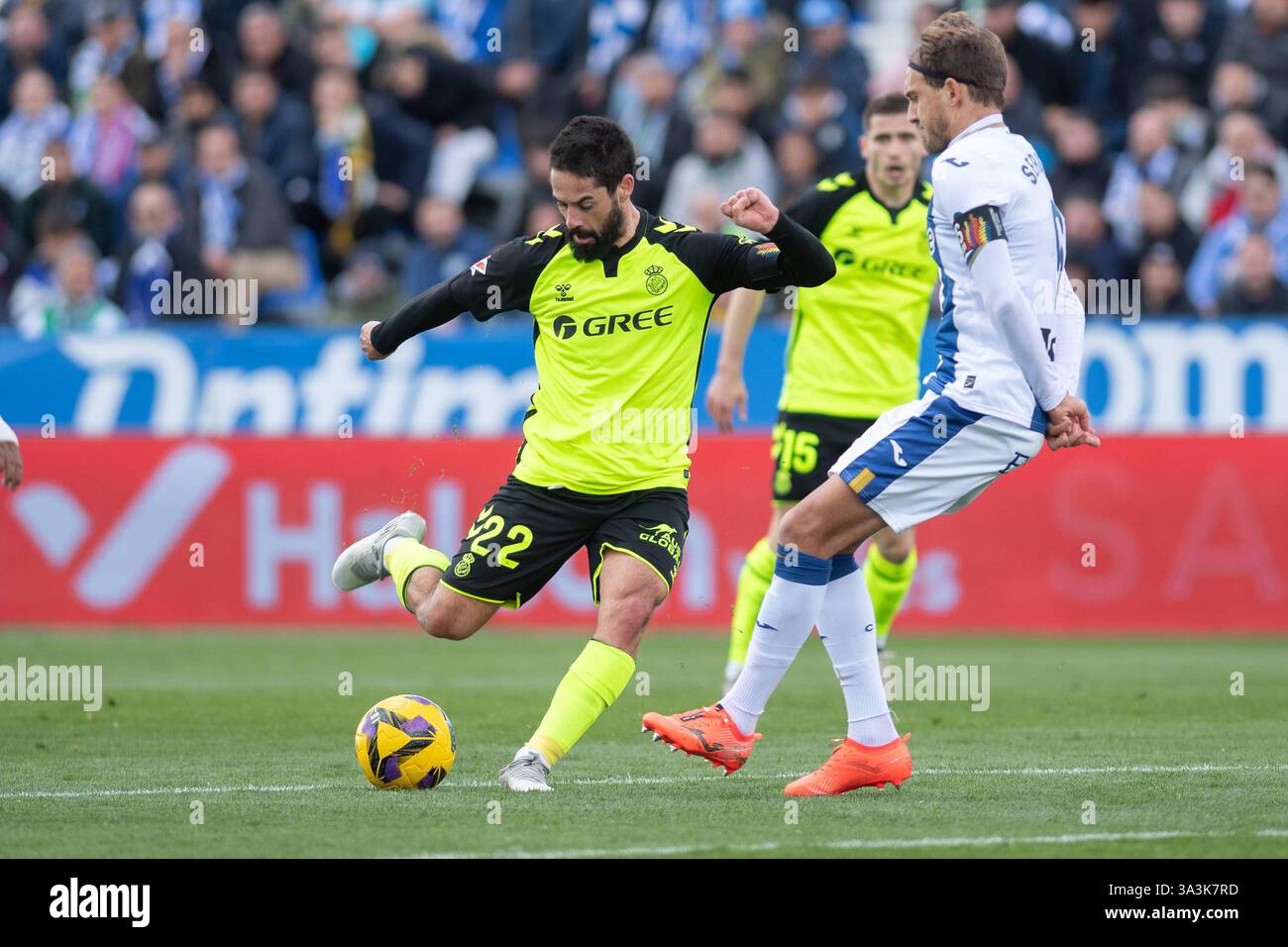 Spanish La Liga EA Sports soccer match Leganes vs Betis at Butarque ...