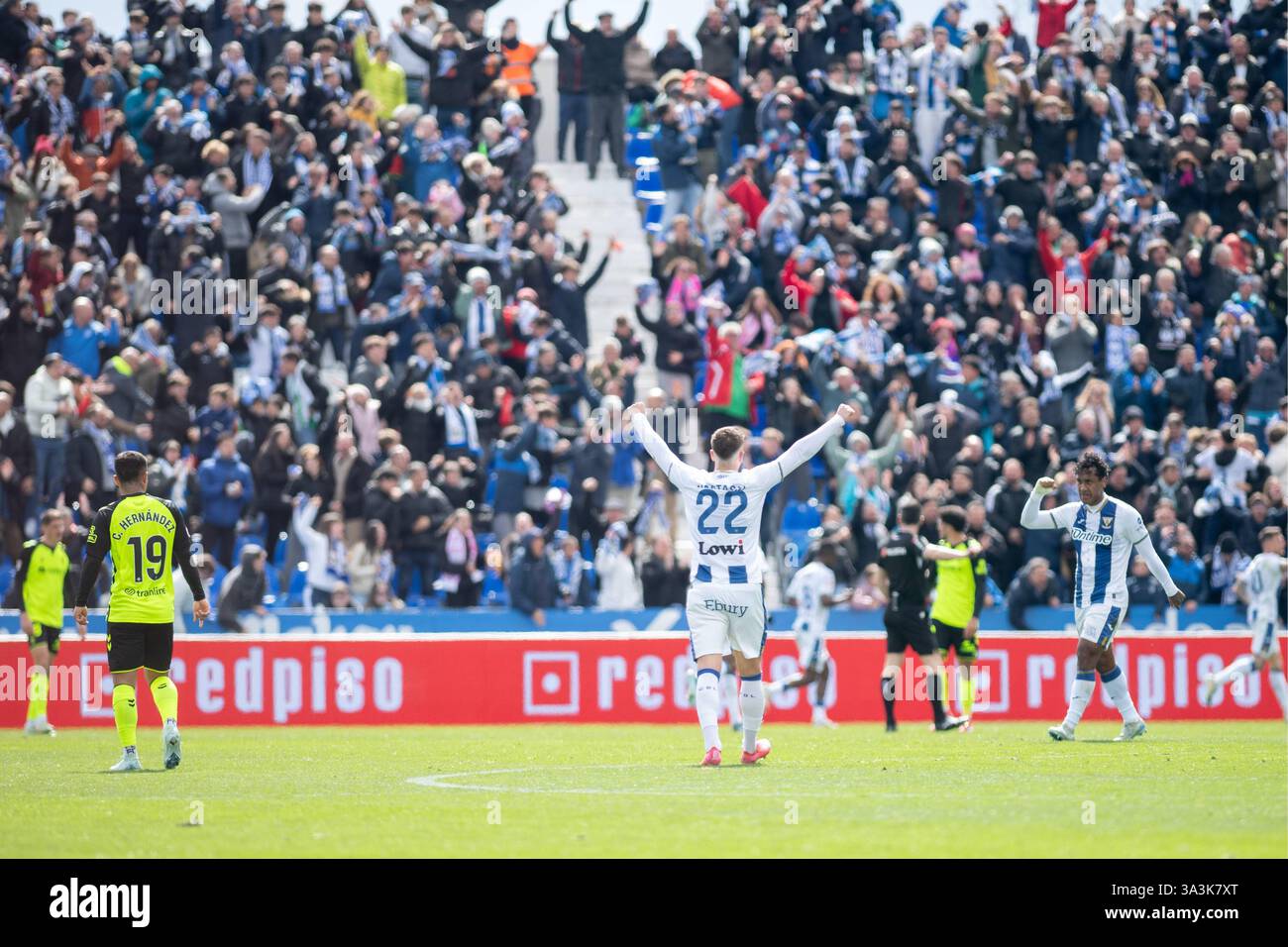 Spanish La Liga EA Sports soccer match Leganes vs Betis at Butarque ...