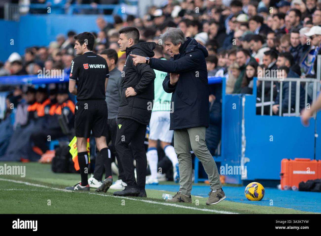 Spanish La Liga EA Sports soccer match Leganes vs Betis at Butarque ...