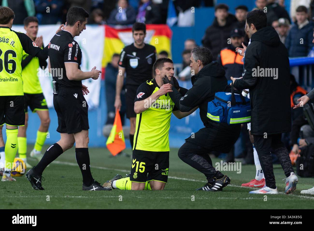 Spanish La Liga EA Sports soccer match Leganes vs Betis at Butarque ...