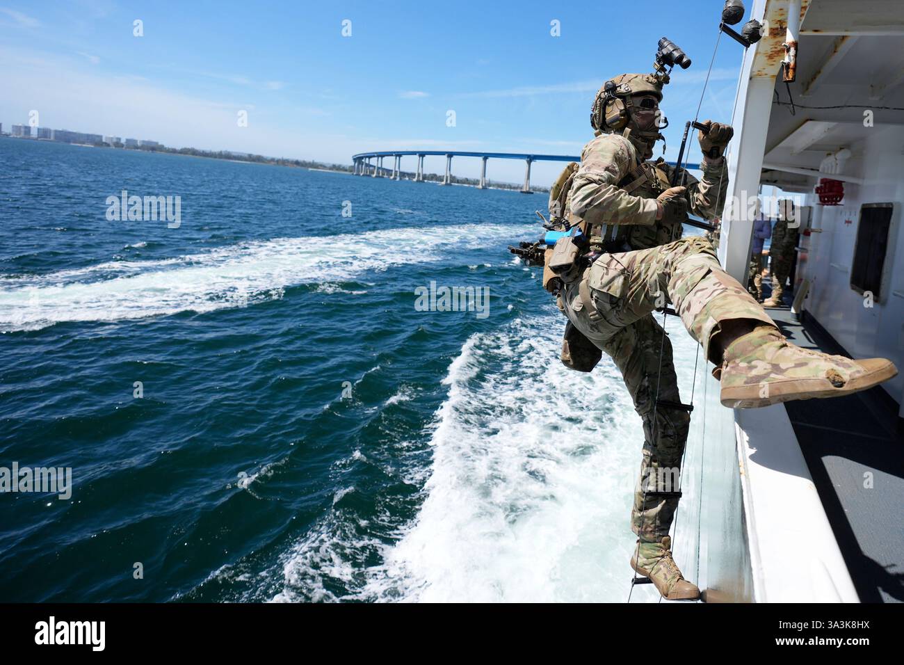 Members of the Maritime Security Response Team participate in an ...