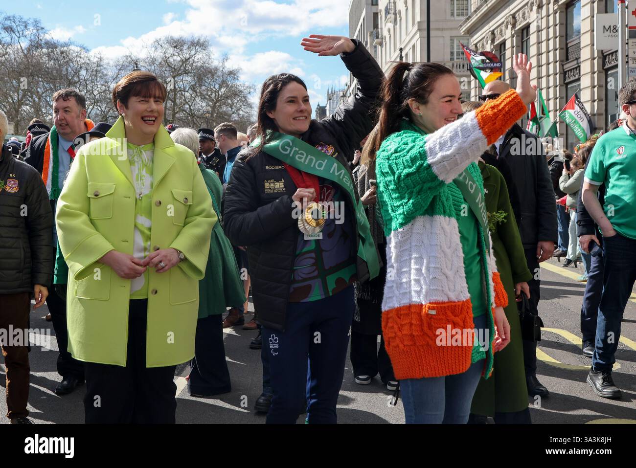 London, UK. 16th Mar, 2025. Para cyclist Katie-George Dunlevy and Irish ...
