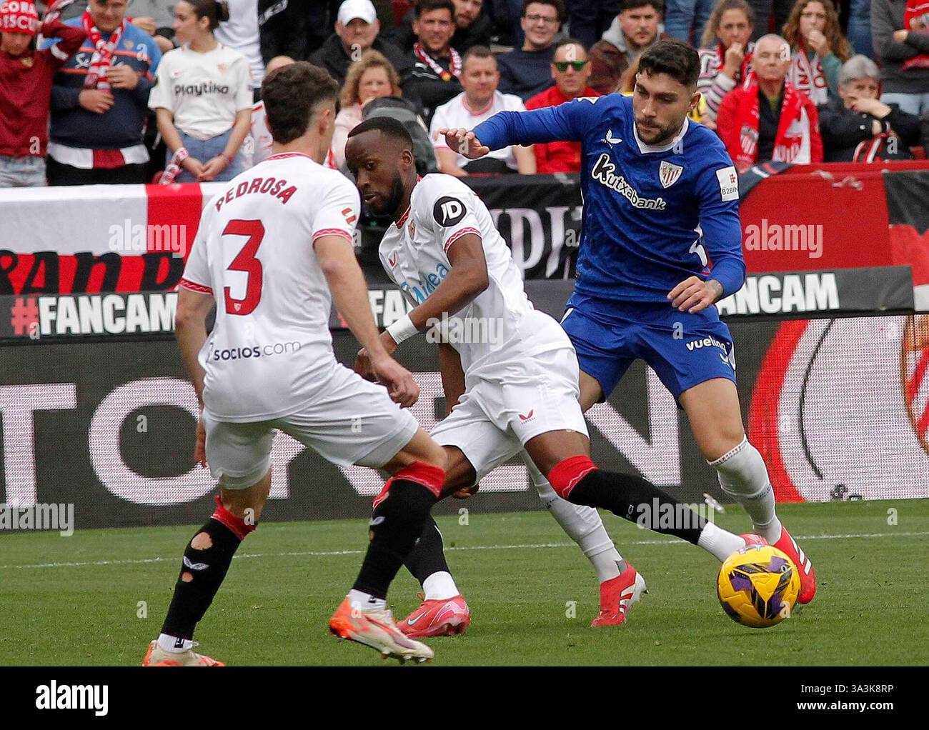 Spanish La Liga EA Sports soccer match Sevilla vs Athletic Club at ...