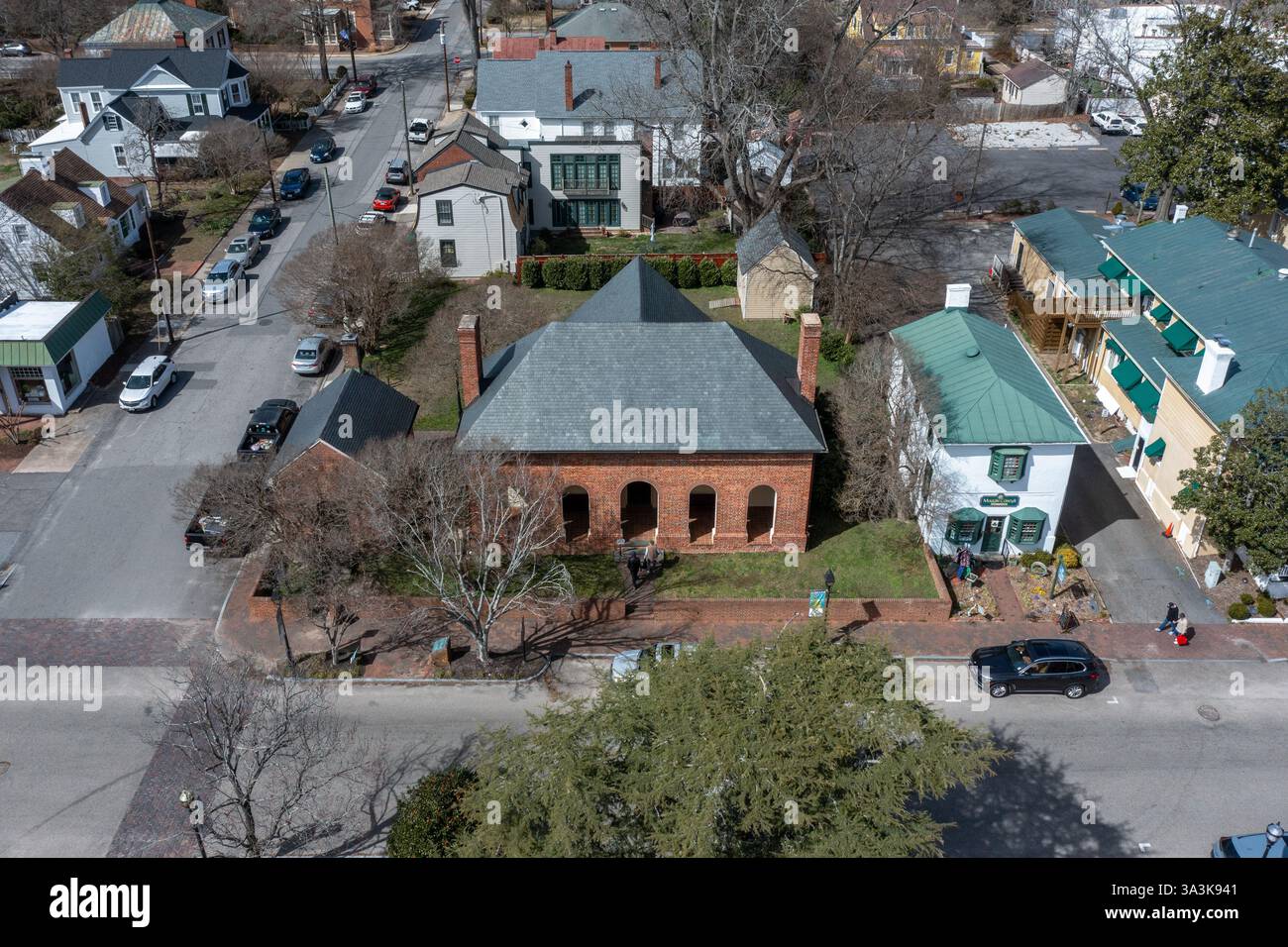 Smithfield Virginia - March 9 2025: Aerial View of the Historic ...