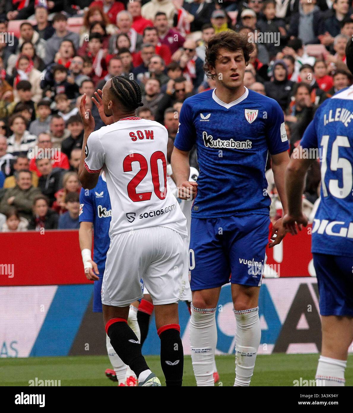 Spanish La Liga EA Sports soccer match Sevilla vs Athletic Club at ...