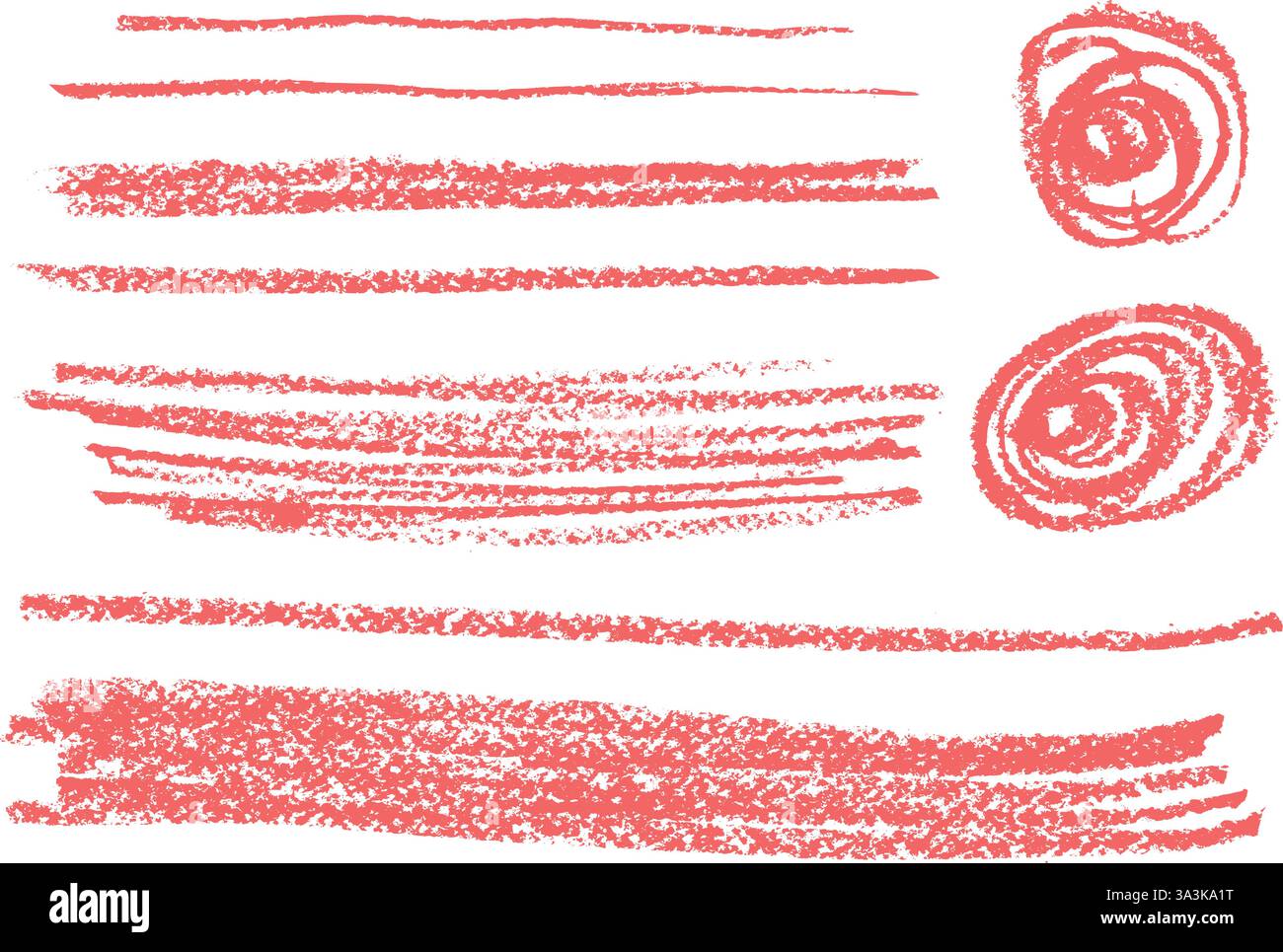 Crayon underline set. Pencil scribble lines pack. Vector hand drawn ...