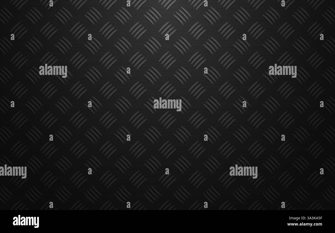 Diamond plate. Dark industrial background. Steel texture with gradient ...