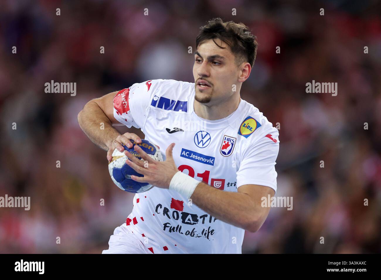 Davor Gavric of Croatia controls the ball during the round 4 of the Men ...
