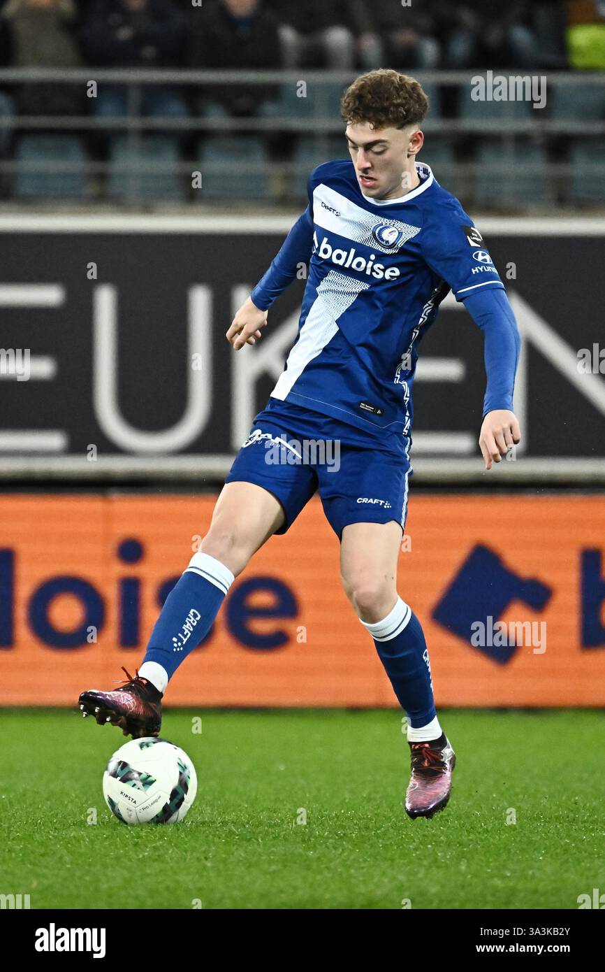 Gent, Belgium. 16th Mar, 2025. Gent's Mathias Delorge pictured in ...