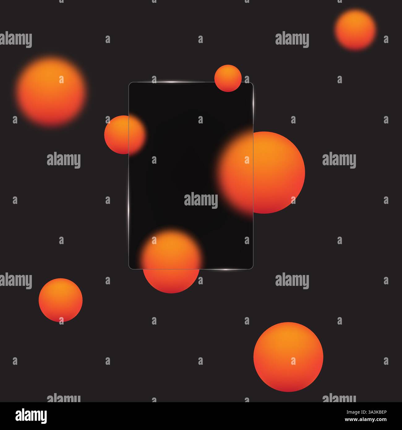 Vector glass morphism. Space for text, banner. Transparency effect ...