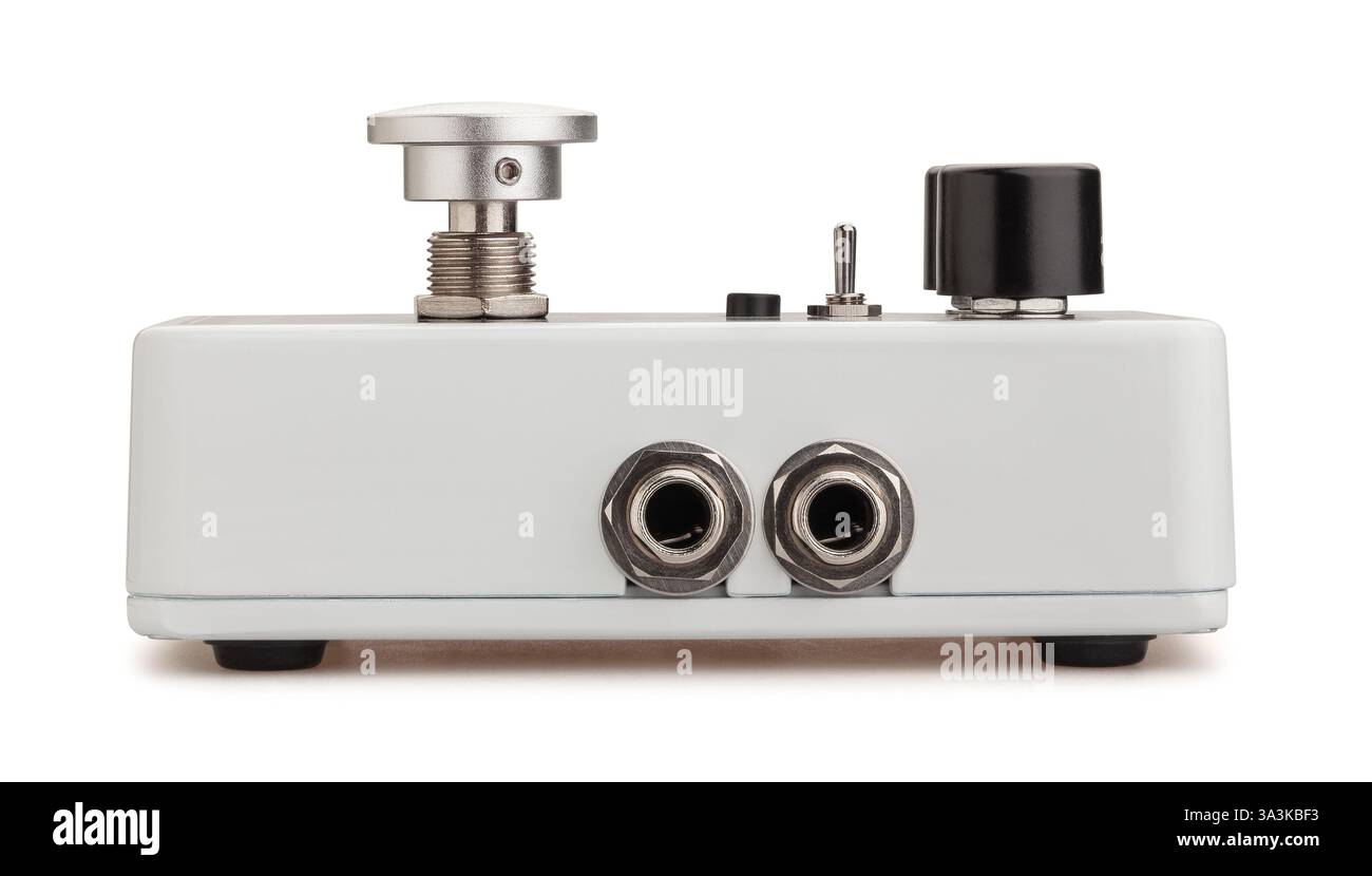 footswitch topper guitar pedal path isolated on white Stock Photo - Alamy