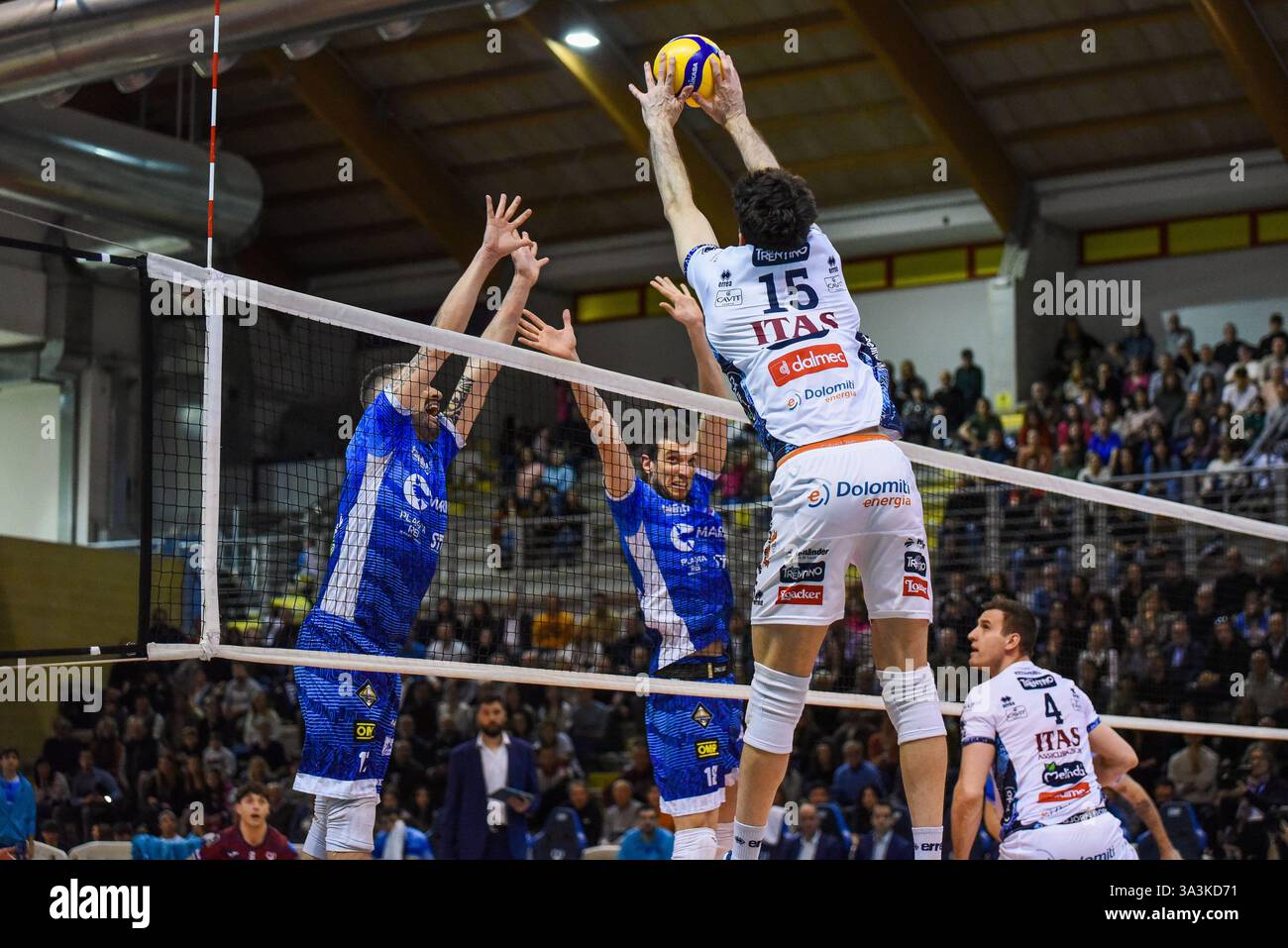 Daniele Lavia attack (Itas Trentino) during Playoff Scudetto - Cisterna ...