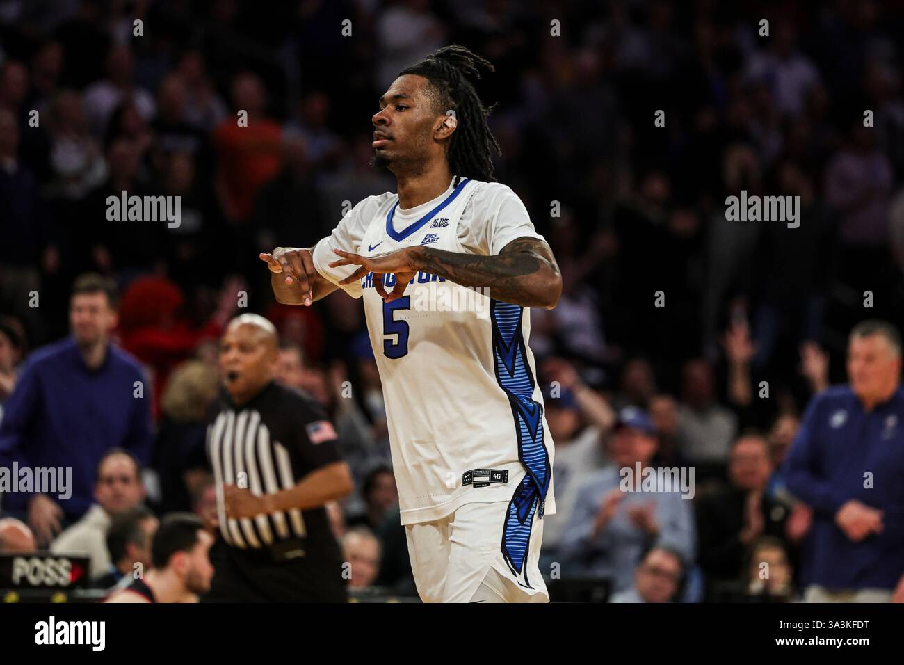 March 14, 2025, New York City, New York, USA: Creighton Bluejays guard ...