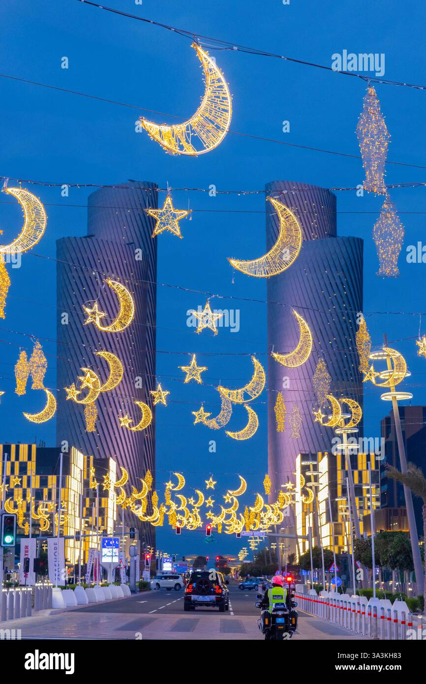 Ramadan celebrations in Lusail Boulevard Doha Qatar 18-03-2025 Stock ...