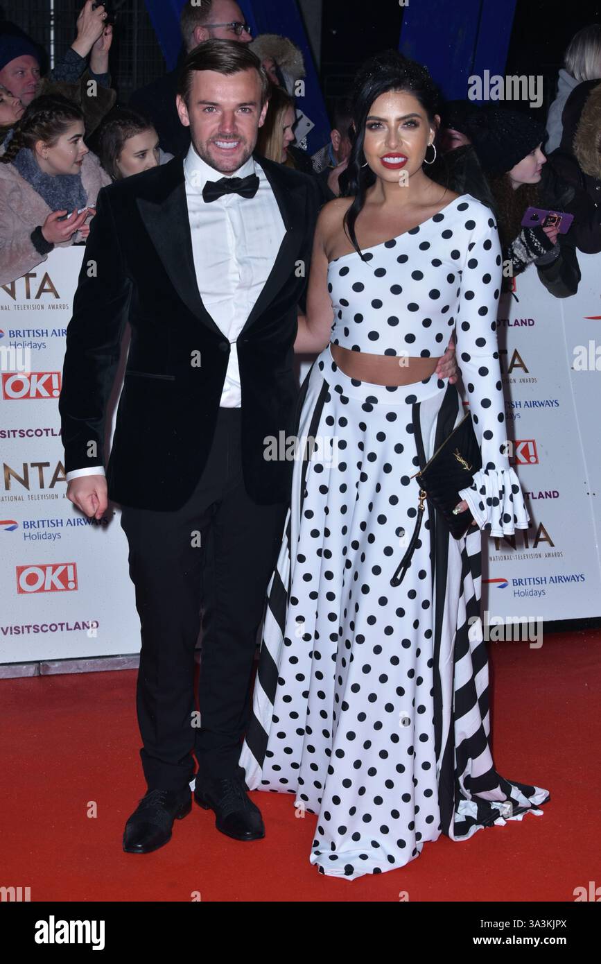 Nathan Massey and Cara de la Hoydearrivals at The National Television ...