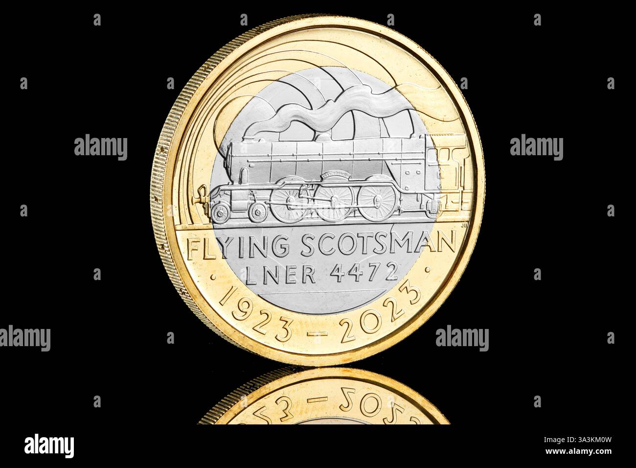 Flying scotsman 2 pound coin hi-res stock photography and images - Alamy