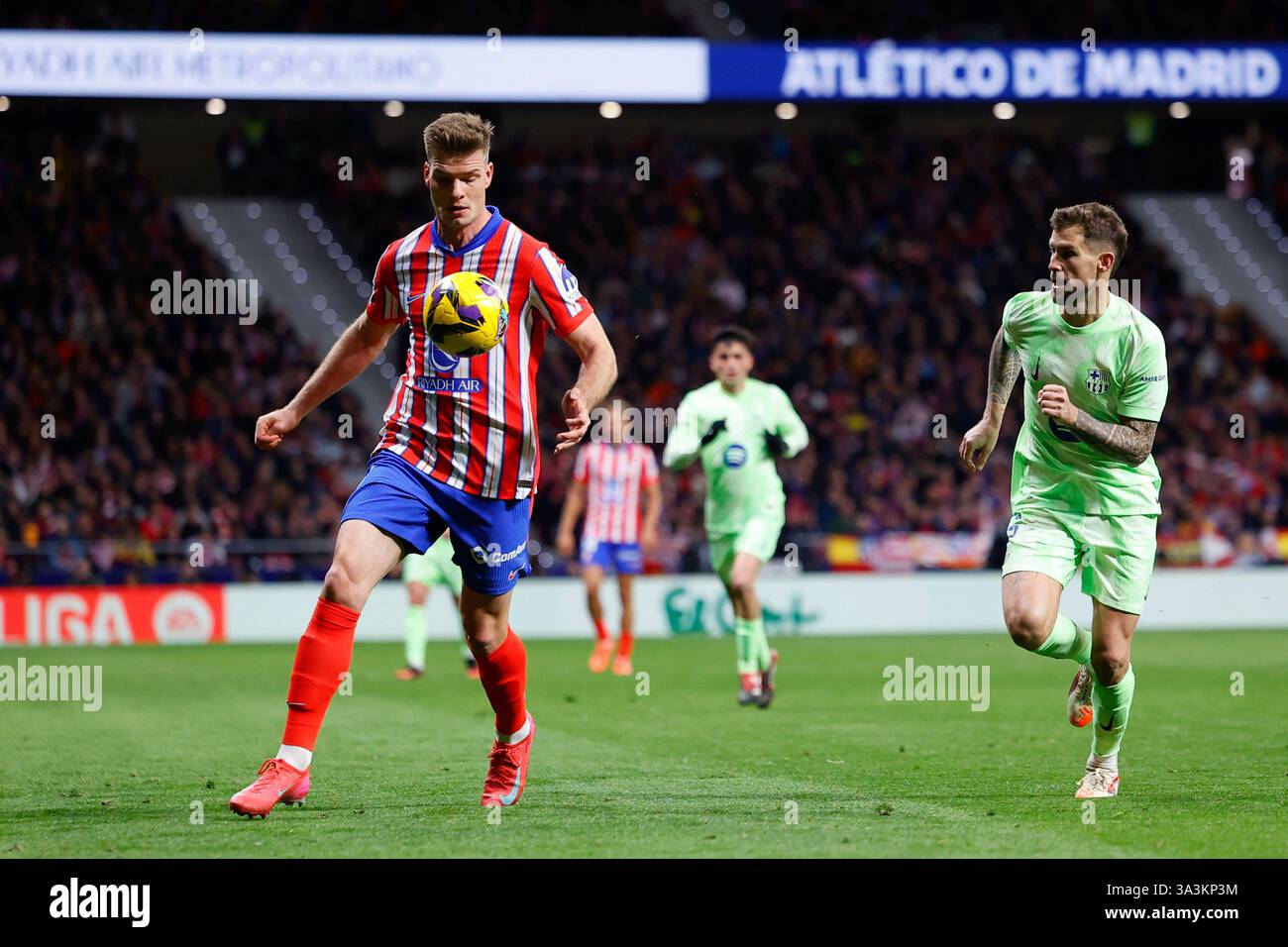 Alexander Sorloth of Atletico de Madrid in action during the Spanish ...