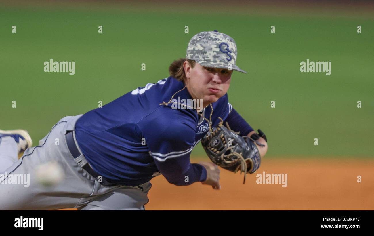 Georgia Southern pitcher Carson Bryant (26) in action during an NCAA ...