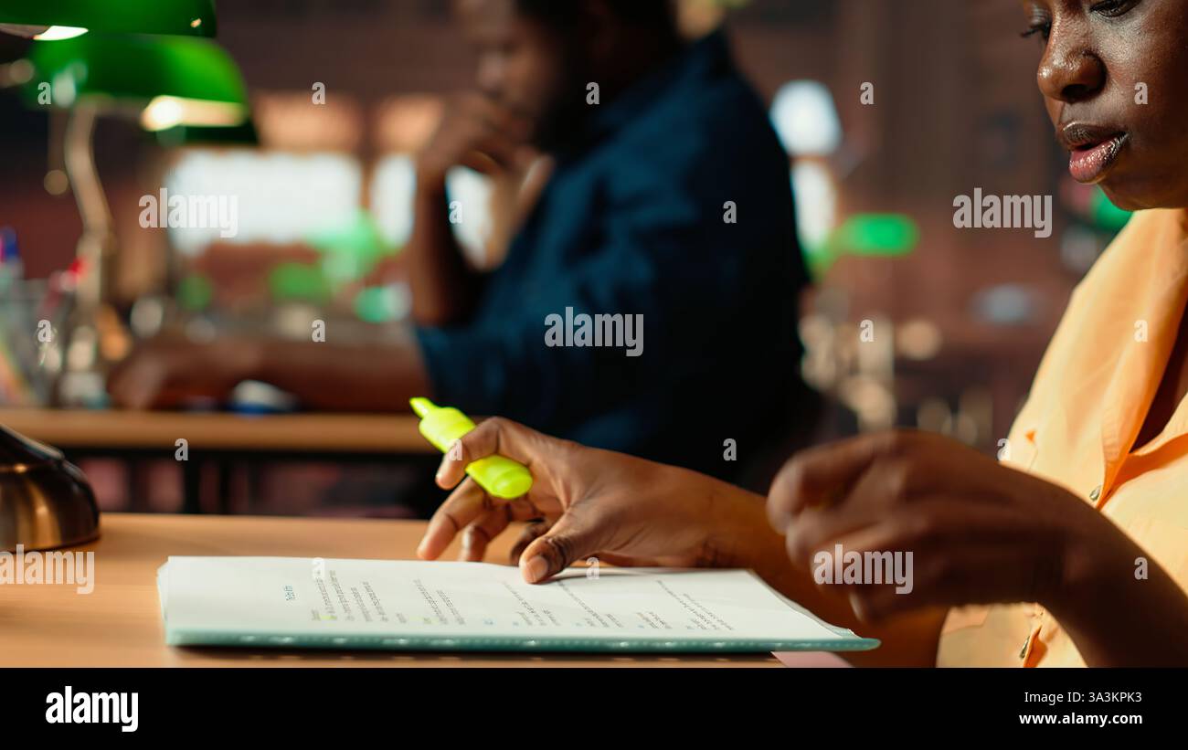 College student underlining relevant hi-res stock photography and ...