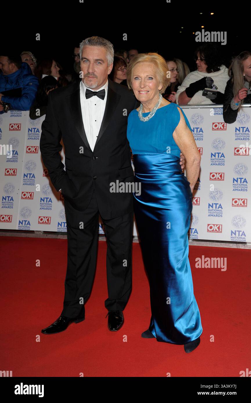 Paul Hollywood & Mary Berry.National Television Awards at the 02 Arena ...