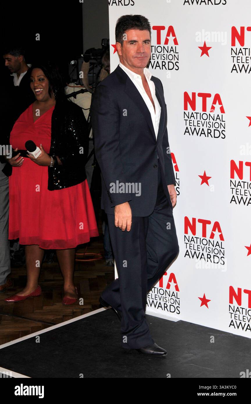 SIMON COWELL .Attending the National Television Awards at O2 Arena ...