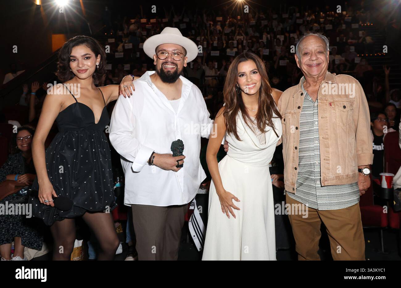 MIAMI, FL-MARCH 16: Paulina Chavez, director Marvin Lemus, Eva Longoria ...