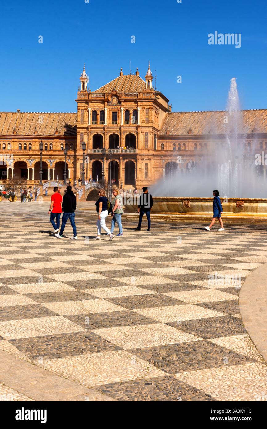 Unique corners of Seville, Square of Spain Stock Photo - Alamy