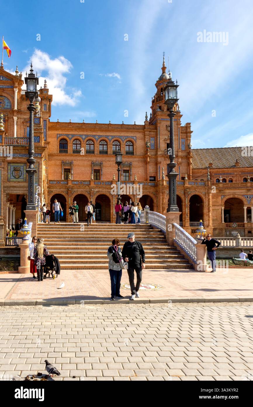 Unique corners of Seville, Square of Spain Stock Photo - Alamy