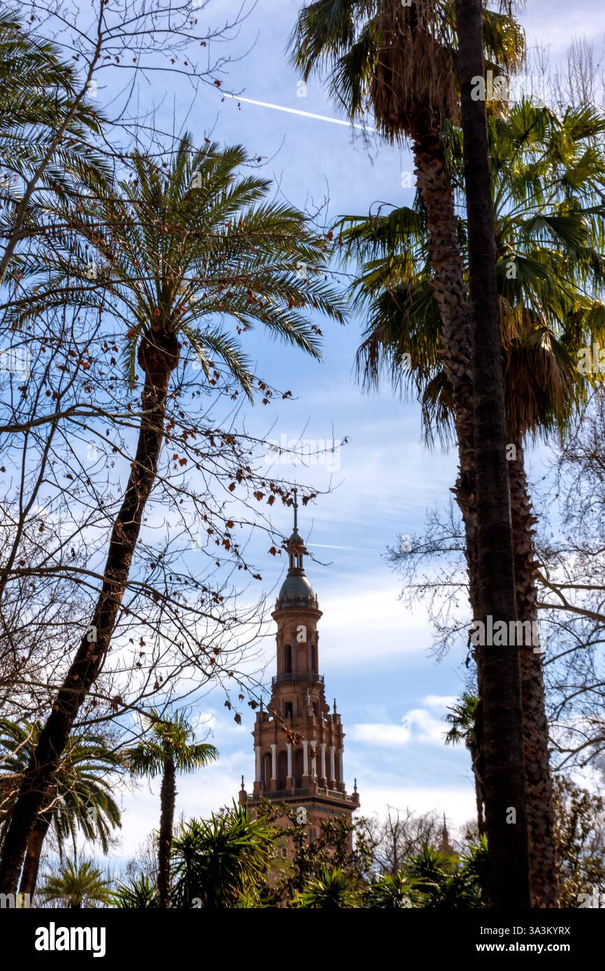 Unique corners of Seville, Square of Spain Stock Photo - Alamy