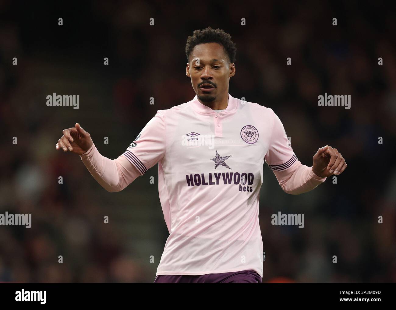 Bournemouth, England, 15th March 2025. Ethan Pinnock of Brentford ...