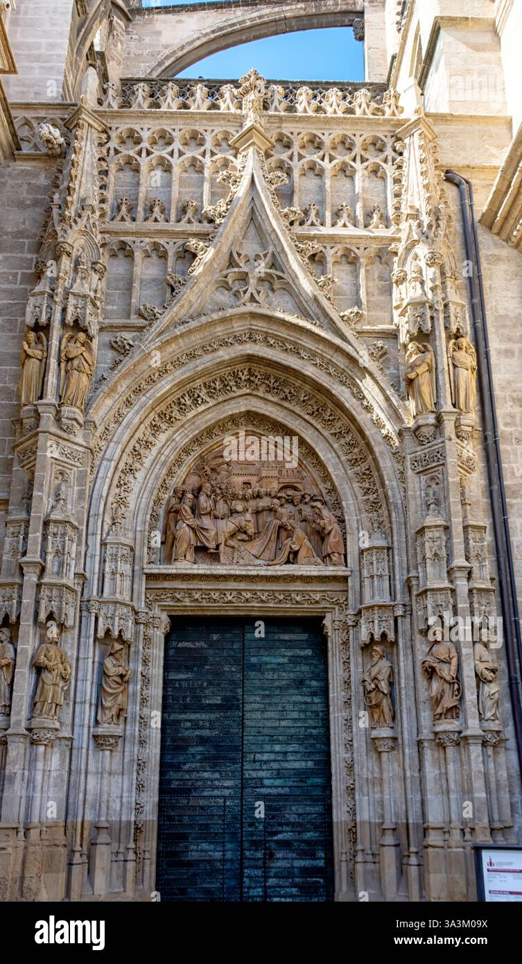 Gate of the Bells or Entrance to Jerusalem of the Cathedral of Seville ...