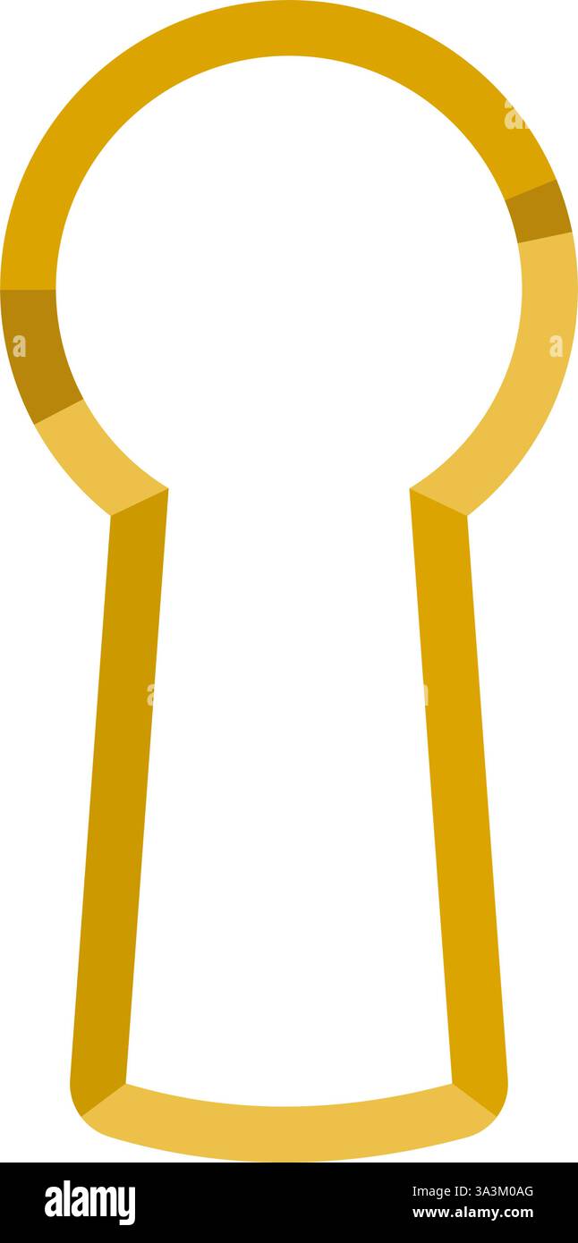 Realistic keyhole icon in brass colour vector Stock Vector Image & Art ...