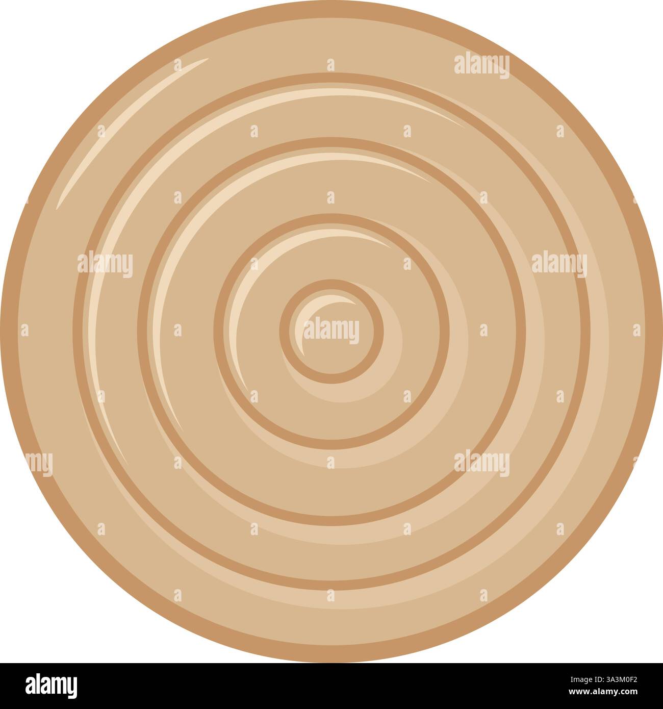 Wooden draughts or checkers game piece in realistic top view vector ...