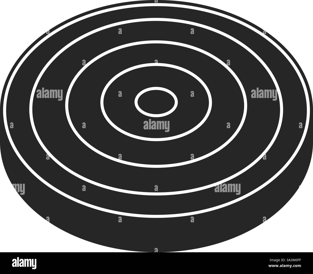 Draughts or checkers game piece in silhouette black fill vector Stock ...