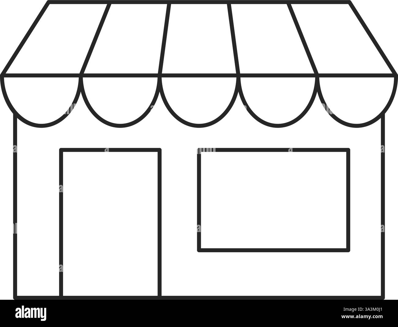 Collect instore icon of cute shopfront for click and collect online ...