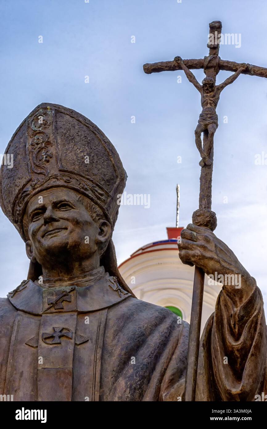 Statue in honor of Saint John Paul II in Seville, Spain Stock Photo - Alamy