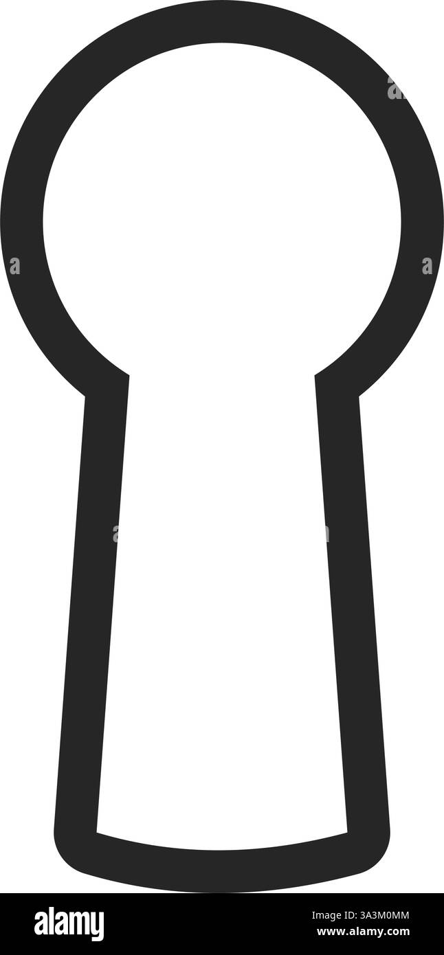 Realistic keyhole icon in outline vector Stock Vector Image & Art - Alamy