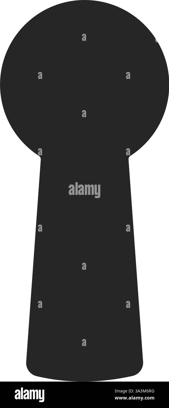 Realistic keyhole icon in black fill silhouette vector Stock Vector ...