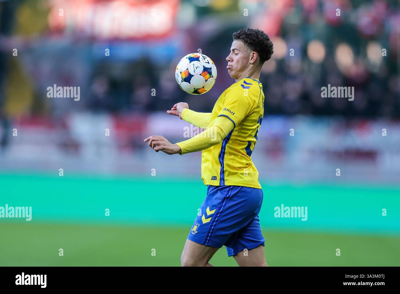 Brondby, Denmark. 16th, March 2025. Clement Bischoff (37) of Broendby ...