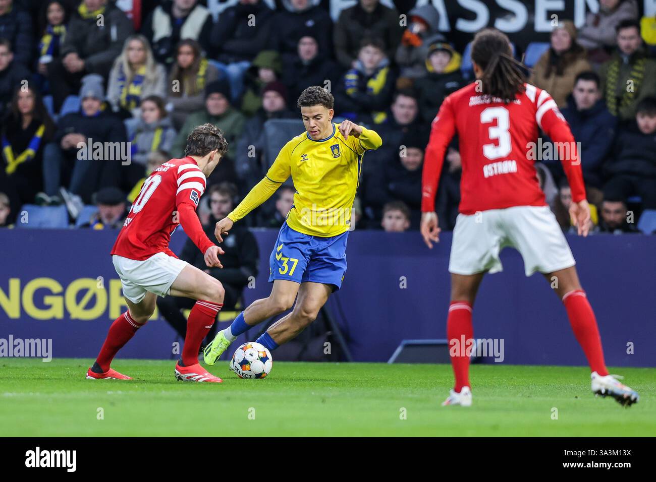 Brondby, Denmark. 16th Mar, 2025. Clement Bischoff (37) of Broendby IF ...