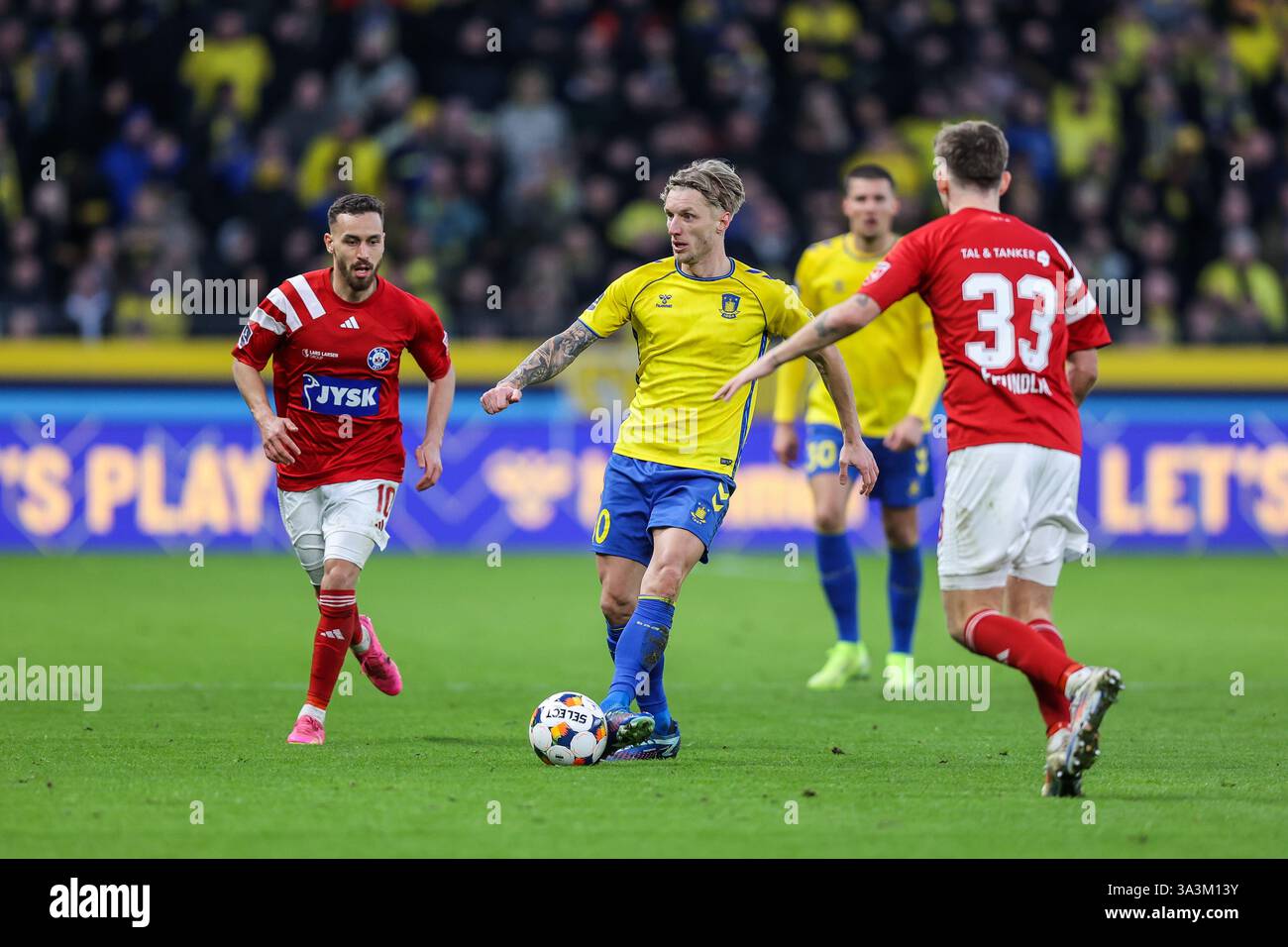 Brondby, Denmark. 16th Mar, 2025. Daniel Wass (10) of Broendby IF seen ...