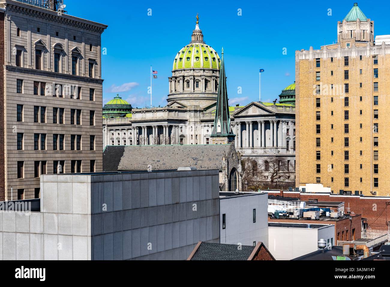Harrisburg, PA, USA - March 9, 2025: Winter afternoon photo of the ...