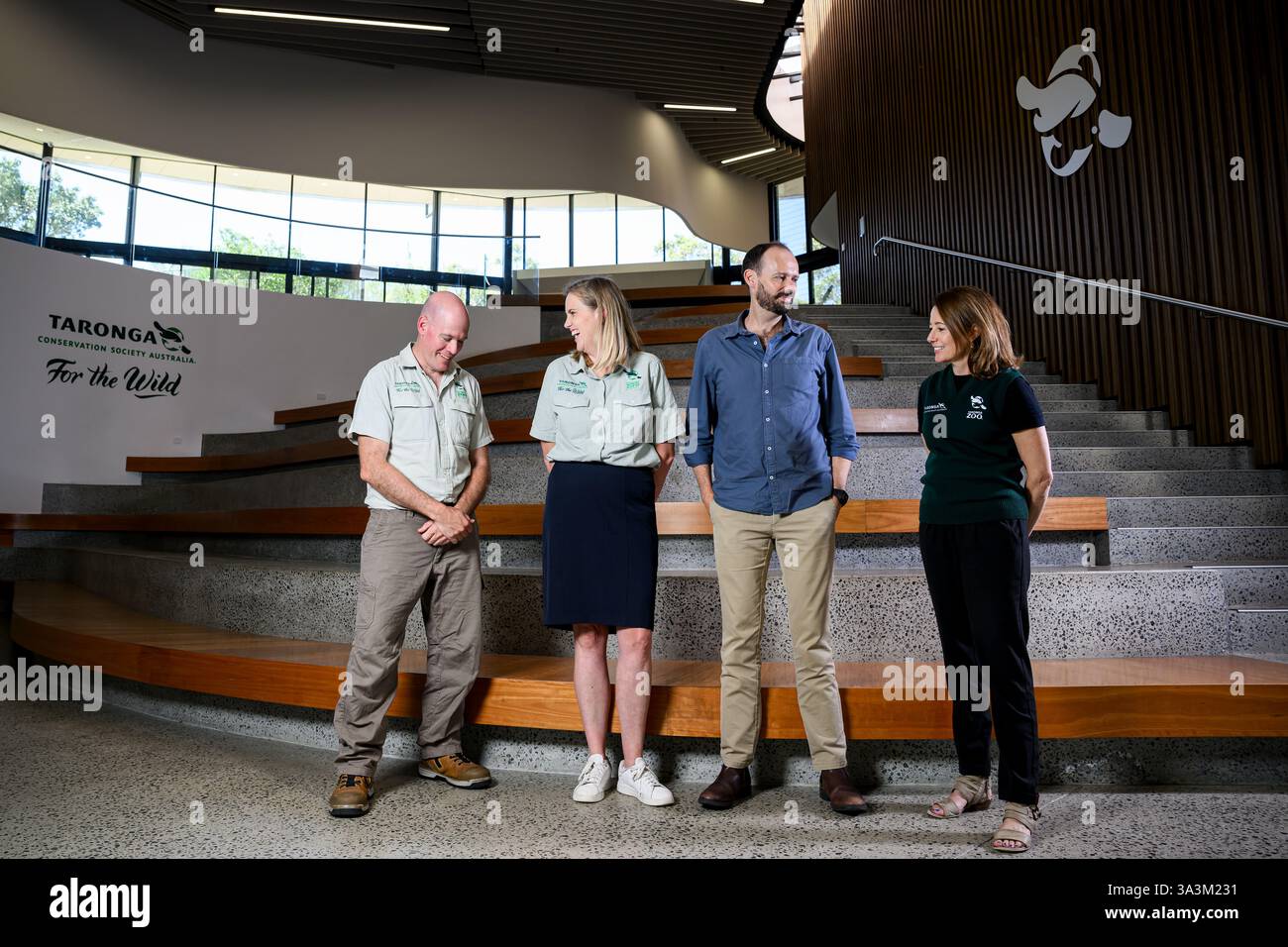(L-R) Wildlife Conservation Officer at Taronga Michael McFadden ...