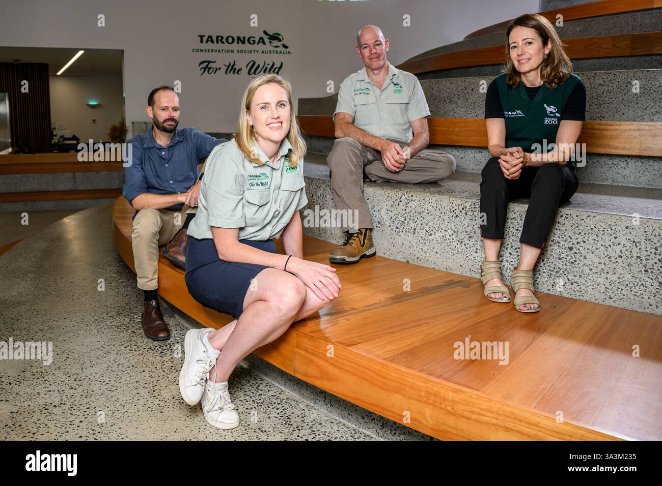 (L-R) Director of Welfare Conservation and Science at Taronga Andrew ...