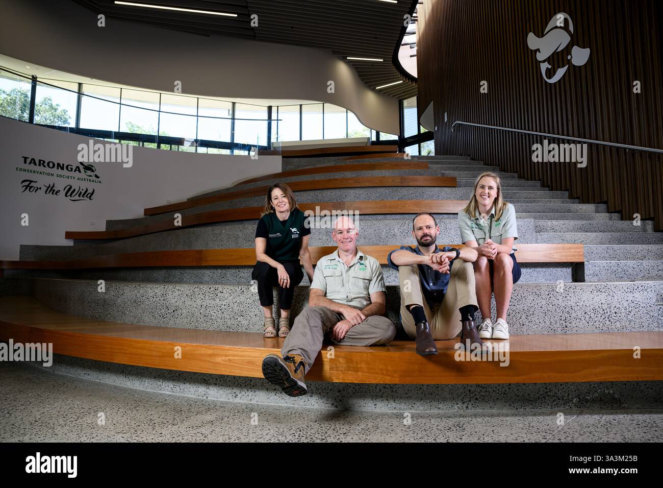(L-R) Manager of Conservation Science at Taronga Dr Justine O'Brien ...