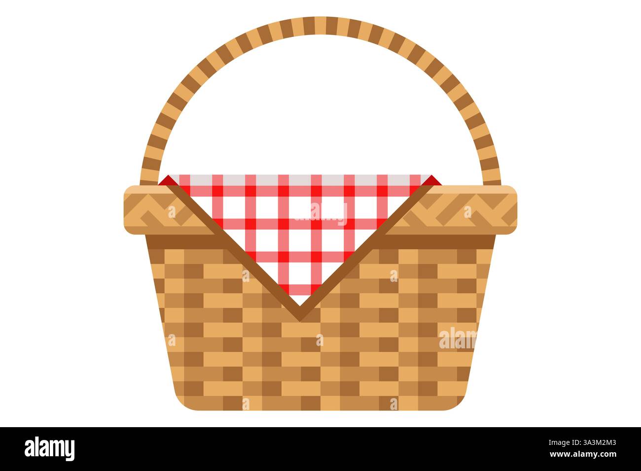 Hamper picnic basket cartoon Stock Vector Images - Alamy
