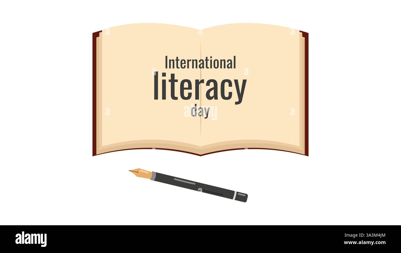 International Book Day literacy day Read education. Educational layout ...