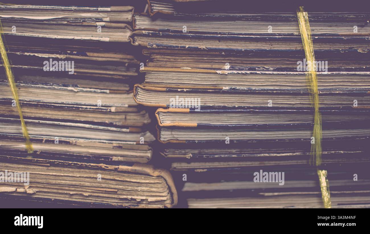 Paper files in a folder is a old documents or old letter it's a age-old ...